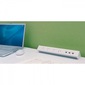 Shop Infinity Desk Top Power Rail - Ikcon Fitout and Furniture
