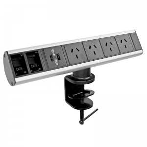 Shop Whiz Desk Top Power Rail - Ikcon Fitout and Furniture