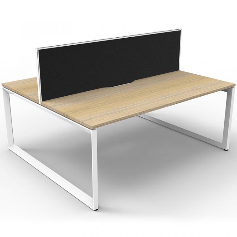 Shop Effect Loop Leg Back to Back Desk System - Ikcon Fitout and Furniture