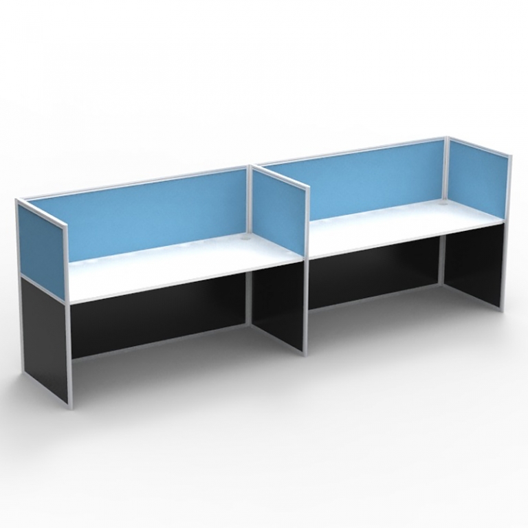 Shop Media Inline Desk System - Ikcon Fitout and Furniture
