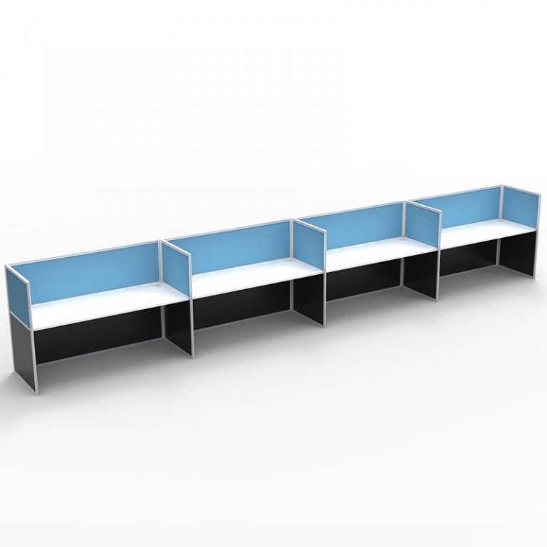 Shop Media Inline Desk System - Ikcon Fitout and Furniture