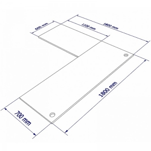 Shop Modena Desk with Attached Return - Ikcon Fitout and Furniture